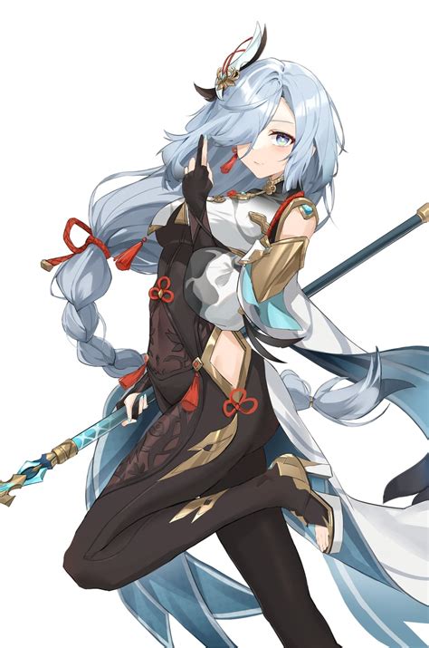 Shenhe Genshin Impact Drawn By Chenmu Sora Danbooru