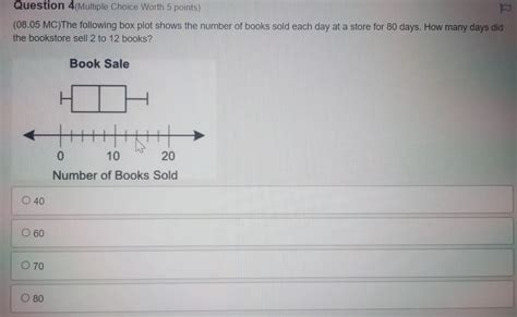 box plot multiple choice question