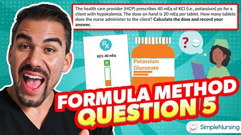 Walkthrough A Formula Method Practice Question Question 5 Youtube