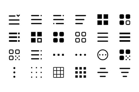 Premium Vector Hamburger Menu Icons Web And Mobile Navigation Buttons