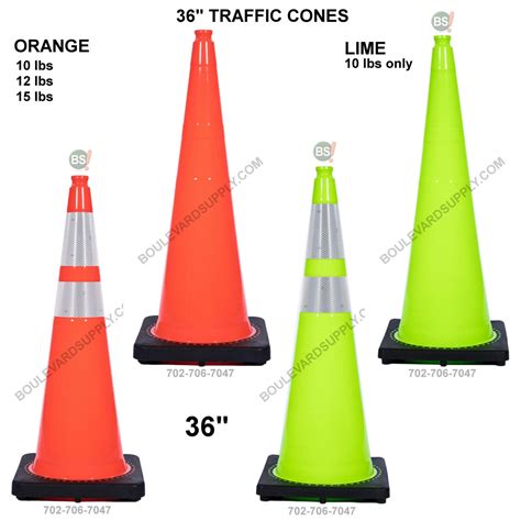 36 Inch Traffic Cones Bulk Purchase 36 Orange Or Lime Safety Cones