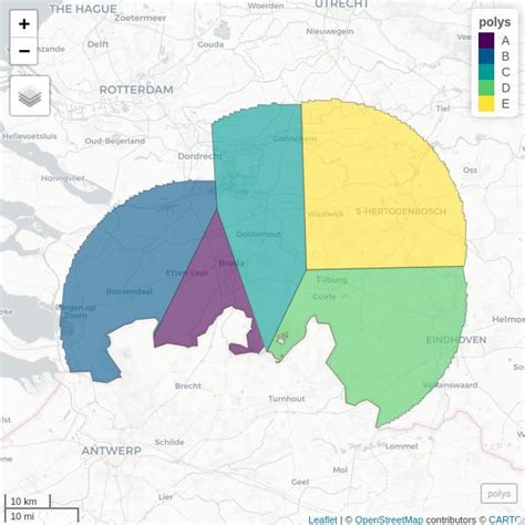 R How To Set Maximum Radius Of Polygon Stack Overflow