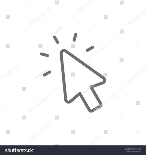 Clicking Arrow Vector Icon Mouse Cursor Stock Vector Royalty Free Shutterstock