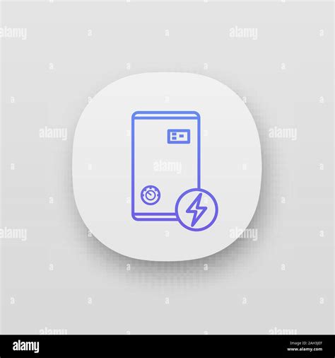 Electric Heating Boiler App Icon House Central Heater Heating System