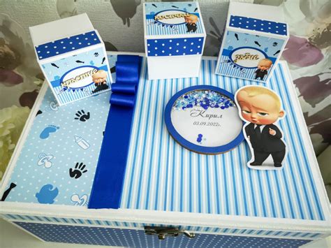 Комплект дървена кутия за съкровища с 3 малки картонени кутийки Handmasters Bg