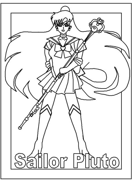 Printable Sailor Pluto Setsuna Meiou Coloring Pages Anime Coloring Pages