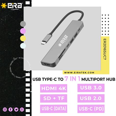 USB Type C To 7 In 1 Multiport Hub