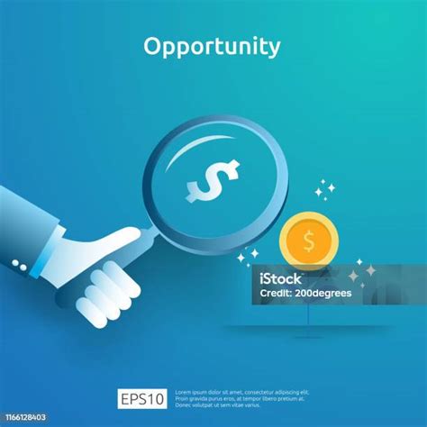 비즈니스 아이디어 분석 및 기회 연구 개념 증가 성장 그래픽 차트 와 돋보기 손에 화살표 요소를 가진 투자 Roi