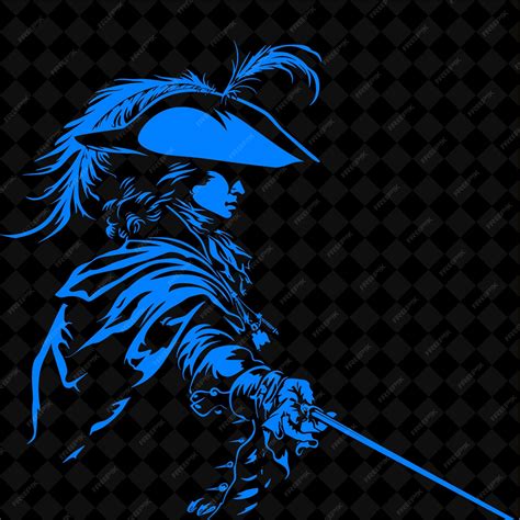 Premium Psd Png French Cavalier With A Rapier And Feathered Hat