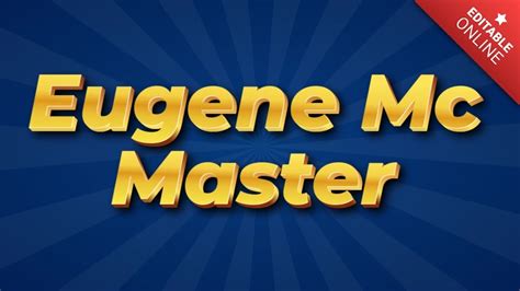Eugene Mc Master Text Effect Generator