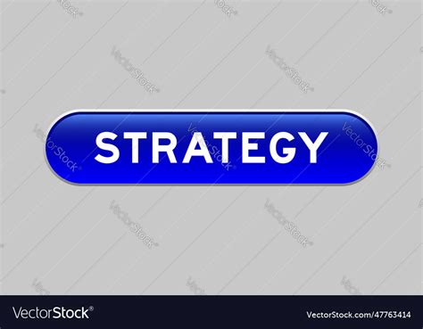 Blue Color Capsule Shape Button With Word Vector Image