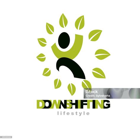 벡터 그림을 제기 손으로 즐거운 추상적인 개인의 다운 개념입니다 웰빙과 조화 기호입니다 방 랑 벽과 시골 휴가 아이콘 감정에 대한 스톡 벡터 아트 및 기타 이미지 Istock