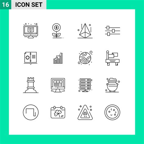 16 Universal Outlines Set For Web And Mobile Applications Tool Design Dollar Shape Geometry