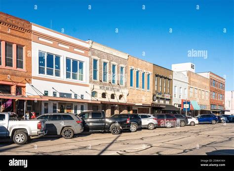 Denton Texas January 31 2025 Street Scene View Of Historic