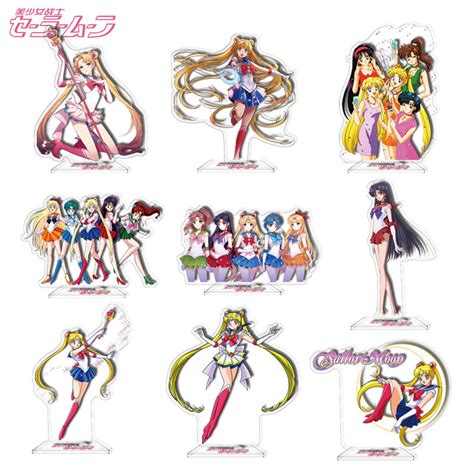 Sailor Moon Acrylic Standing Card Plaque Anime Cartoon Ornament Magic Character Upright Painting