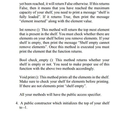Solved Implement A Shelf Of Numbers Using Your Knowledge Of