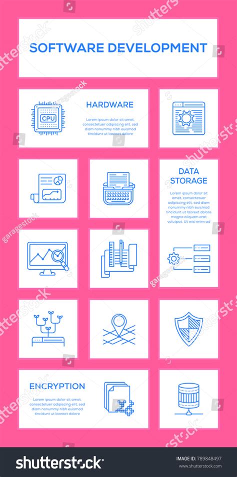 software development infographic royalty free stock vector 789848497