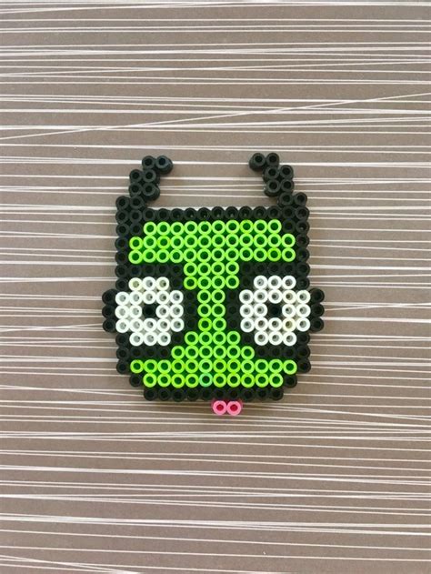 GIR Invader Zim Perler Head Etsy Canada Perler Beads Designs Diy Perler Bead Crafts Melty