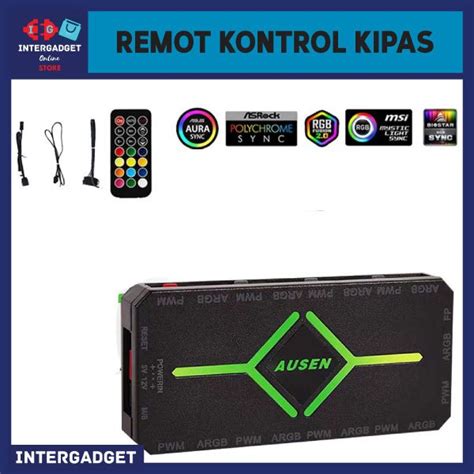 Jual Controller Pwm 3pin Ausen Argb Kipas Cpu 5v 3pin Rgb With Remote Control Shopee Indonesia