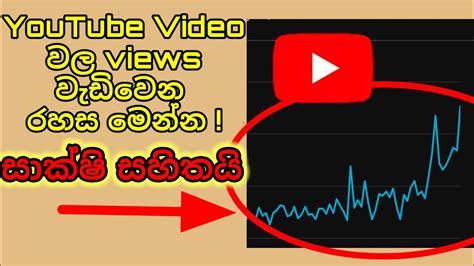 How To Increase Youtube Video Views Youtube Videos වල Views වැඩිකරගමු