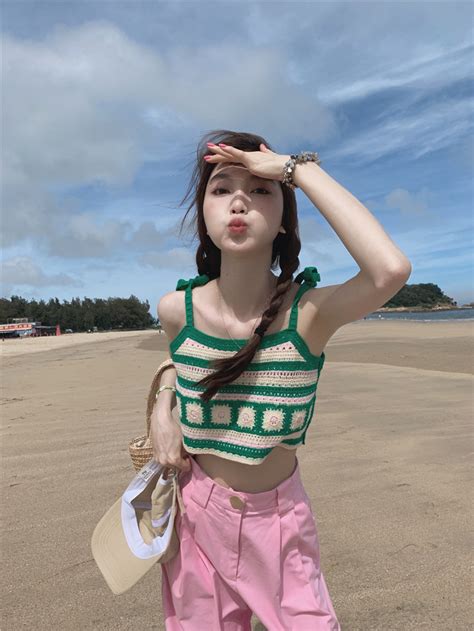 조이얼랏 여름필수템 그린 핑크 플라워 뷔스티에 리본 뜨개 니트 여름 썸머 가디건 탑 레이어드 시스루 크로쉐 크로셰