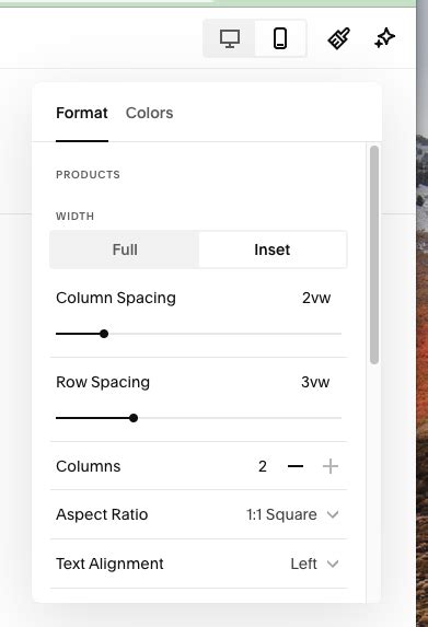 make product page 3 column for desktop and 2 columns for mobile customize with code
