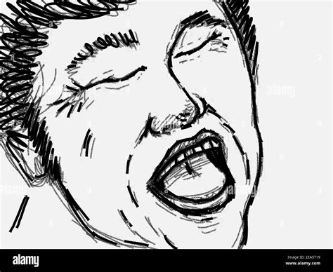 Crazy Person Face Drawing