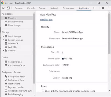 Progressive Web App Pwa Manifest File In Blazor