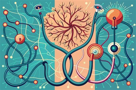 Premium Vector A Doctors Stethoscope Transforms Into A Network Of