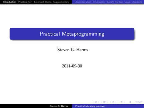 Practical Metaprogramming Ruby Speaker Deck