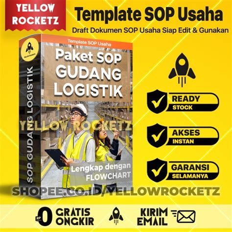 Jual Paket Sop Usaha Gudang Logistik Job Desc Posisi Gudang Flowchart Bonus Dokumen