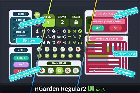 Ngarden Regular 2 Ui Pack 2d Gui Unity Asset Store