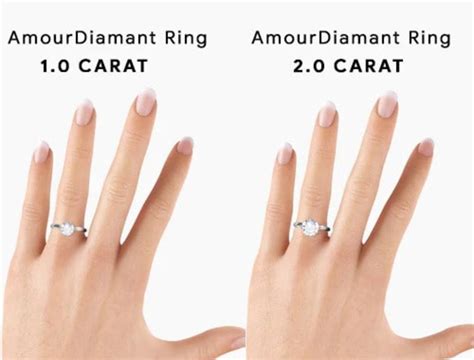 1 Carat Vs 2 Carat Lab Grown Diamond How To Choose The Diamond Size Labrilliante