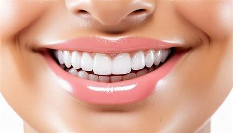 Beautiful Cute Smile With Very Clean Perfect Teeth Chin Nose And Mouth