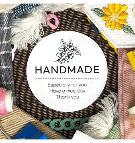 토리나라디자인 핸드메이드 라벨 흑백 원형 선물 포장 데코 스티커 100개입 티몬