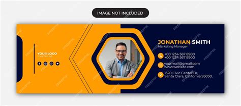 Шаблон подписи электронного письма нижний колонтитул электронного письма или шаблон оформления