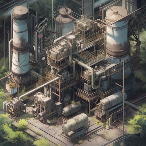 premium photo isometric rust factory