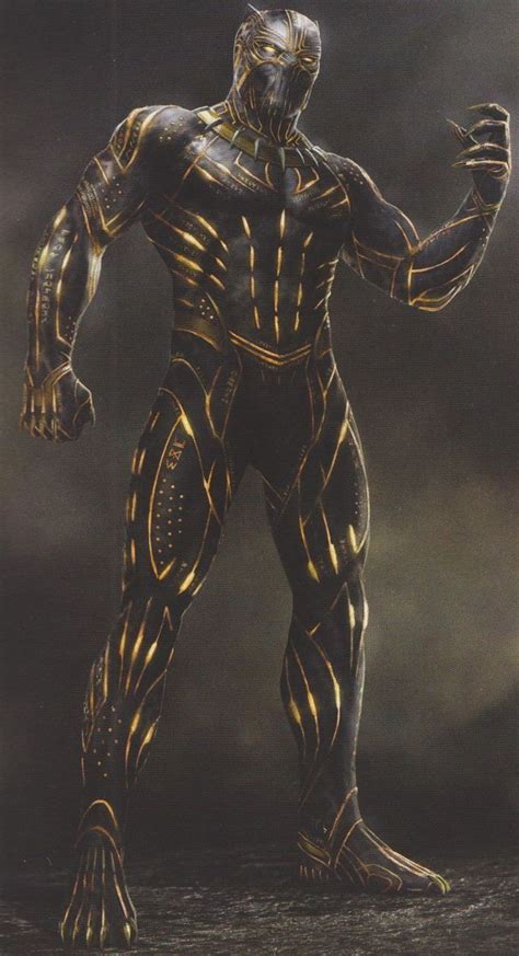 Golden Jaguar Wakanda Armor Killmonger Concept Art Black Panther