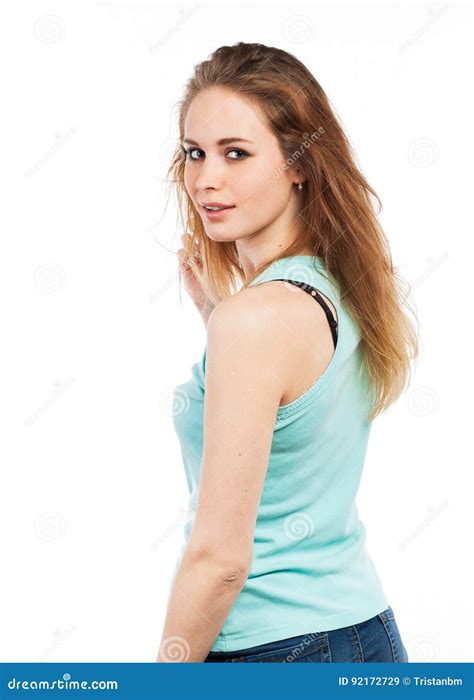 Woman Turning Around Stock Image Image Of Portrait Adult 92172729