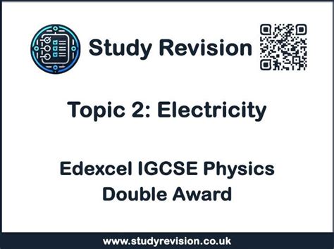 Topic 2 Electricity Double Award Flashcards Edexcel Igcse Physics Teaching Resources