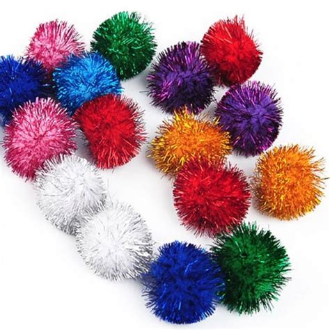 Monebena 50pcs Cat Sparkle Balls Large Cat Toys Balls For Indoor Cats
