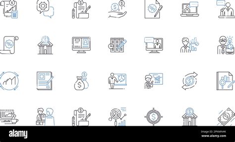 Collection Dicônes De Ligne De Revue Notation Analyse Critique