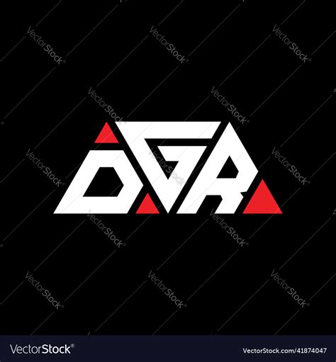 Dgr Triangle Letter Logo Design Royalty Free Vector Image