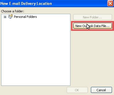 How To Add New Outlook PST File For Microsoft Outlook 2007 IPSERVERONE
