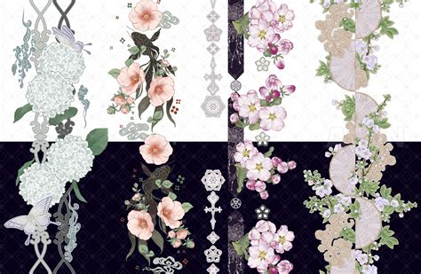 도화서의 동양풍 꽃장식 B Set