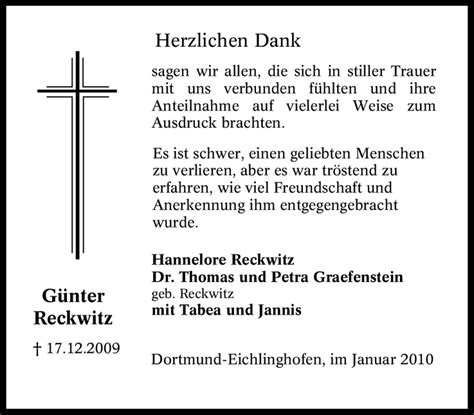Traueranzeigen Von Günter Reckwitz Trauer In Nrwde