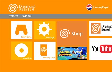 Sega Dreamcast Premium Menu By Lammypepsi On Deviantart
