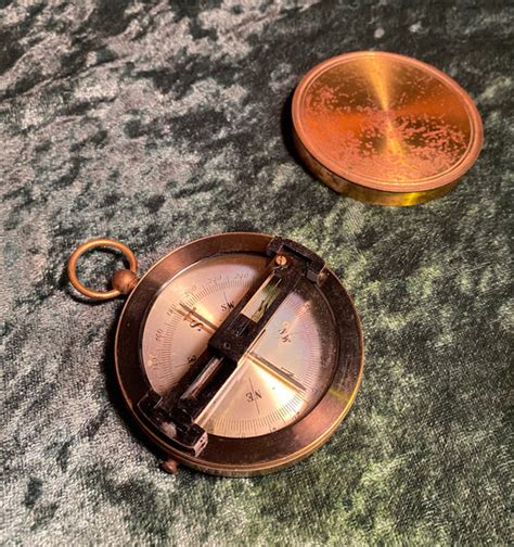 Zero Stock Antique Surveyiors Or Mining Compass Made In France