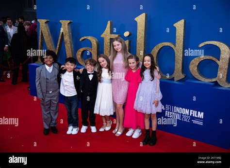 London Uk 05th Oct 2022 Alisha Weir C And Fellow Cast Members
