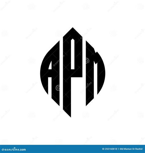 Apm Circle Letter Logo Design With Circle And Ellipse Shape Apm Ellipse Letters With
